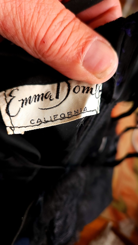 Vintage 50's Emma Domb Black Tulle and Lace Ball Gown - Gem