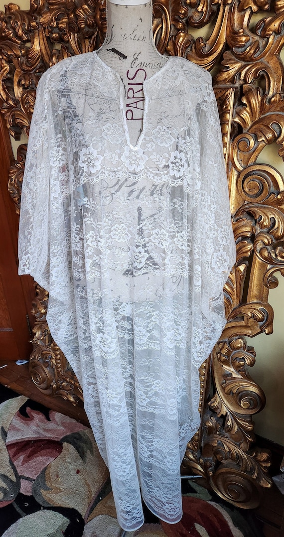 vintage 1960s white sheer - Gem