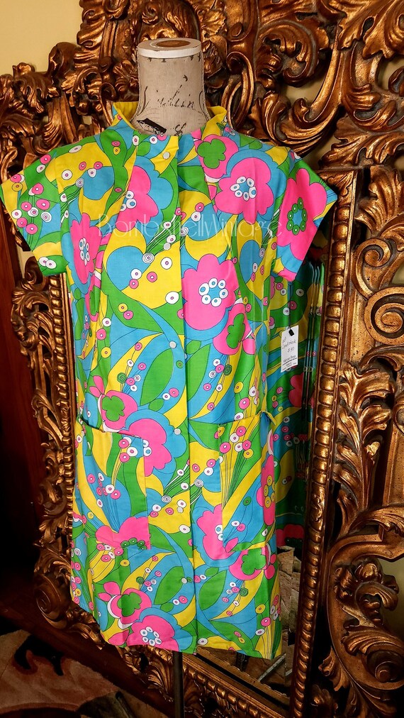 Vintage 1960’s -Deadstock- Mod Cartoon Pop Art Shirt … - Gem