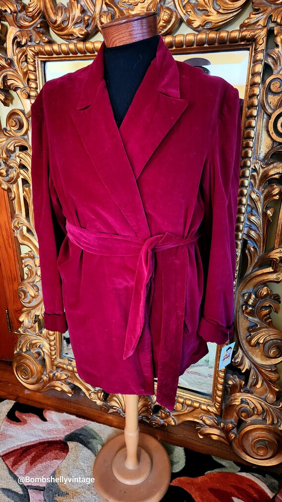 vintage smoking jacket red - Gem