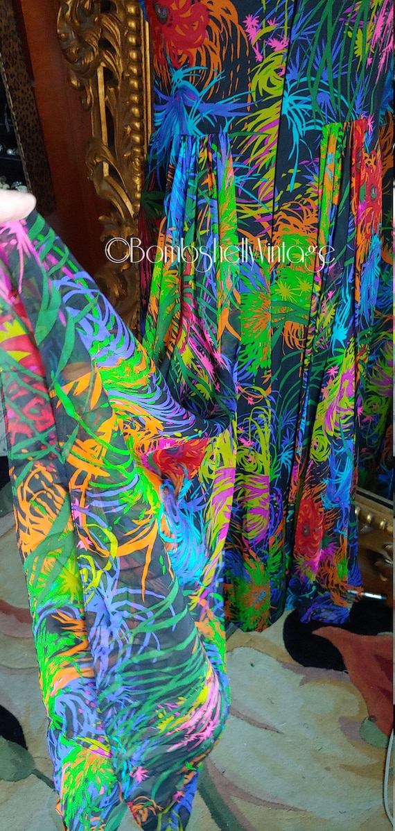 Rare Vintage 60's Blum's-Vogue Chicago Silk Chiffon G… - Gem