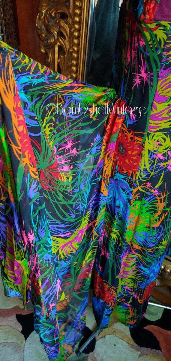 Rare Vintage 60's Blum's-Vogue Chicago Silk Chiffon G… - Gem