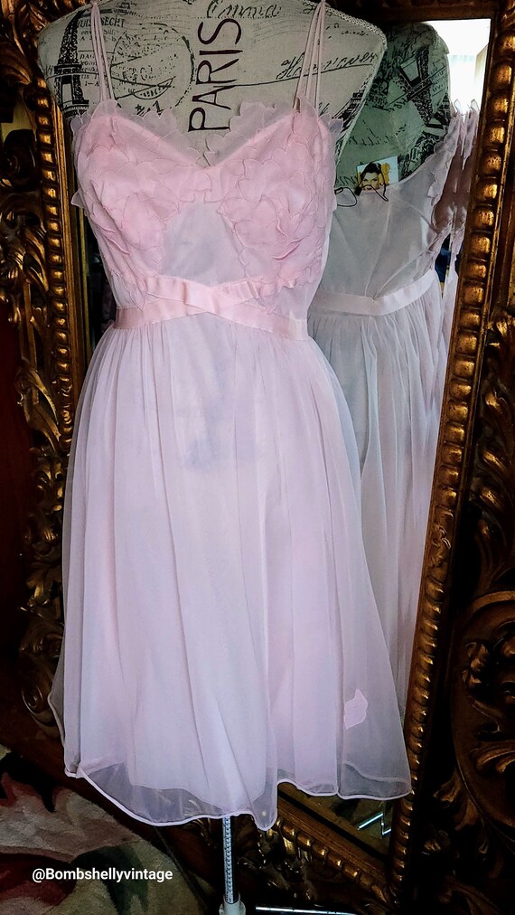 1950s Chiffon Nightgown by Blanche - Gem