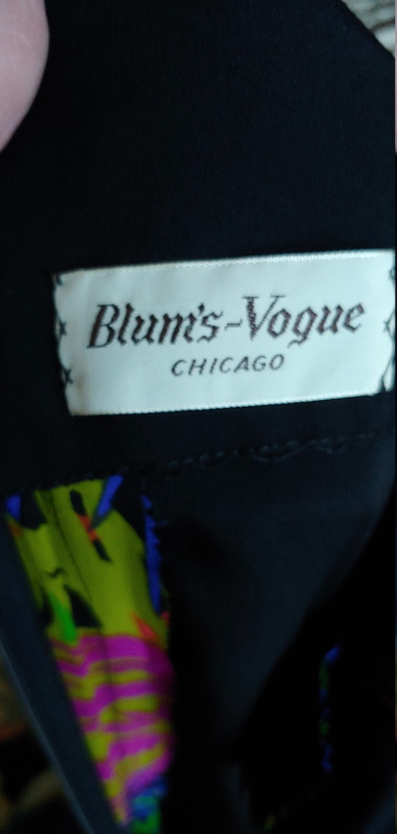 Rare Vintage 60's Blum's-Vogue Chicago Silk Chiffon G… - Gem