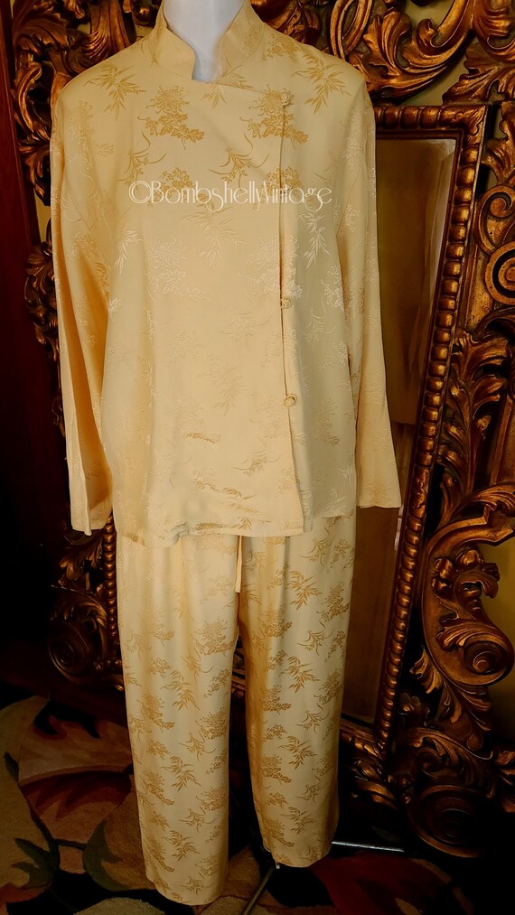vintage asian silk pajamas - Gem