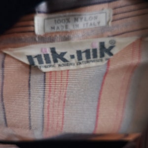 Vintage 70'a Nik-nik Art Deco Disco Shirt Made in Italy - Etsy