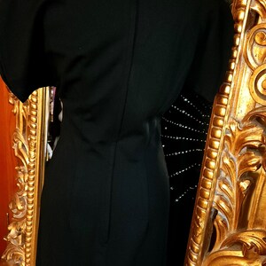 Vintage 60's Sue Gail Black Cocktail Dress With Rhinestone Details - Etsy