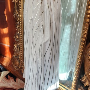 Vintage 80's Robina Italian White Leather Skirt With Silver Metalic ...