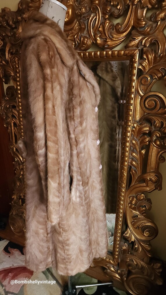 Vintage 60's Artic Furs Honey Herringbone Mink Double… - Gem
