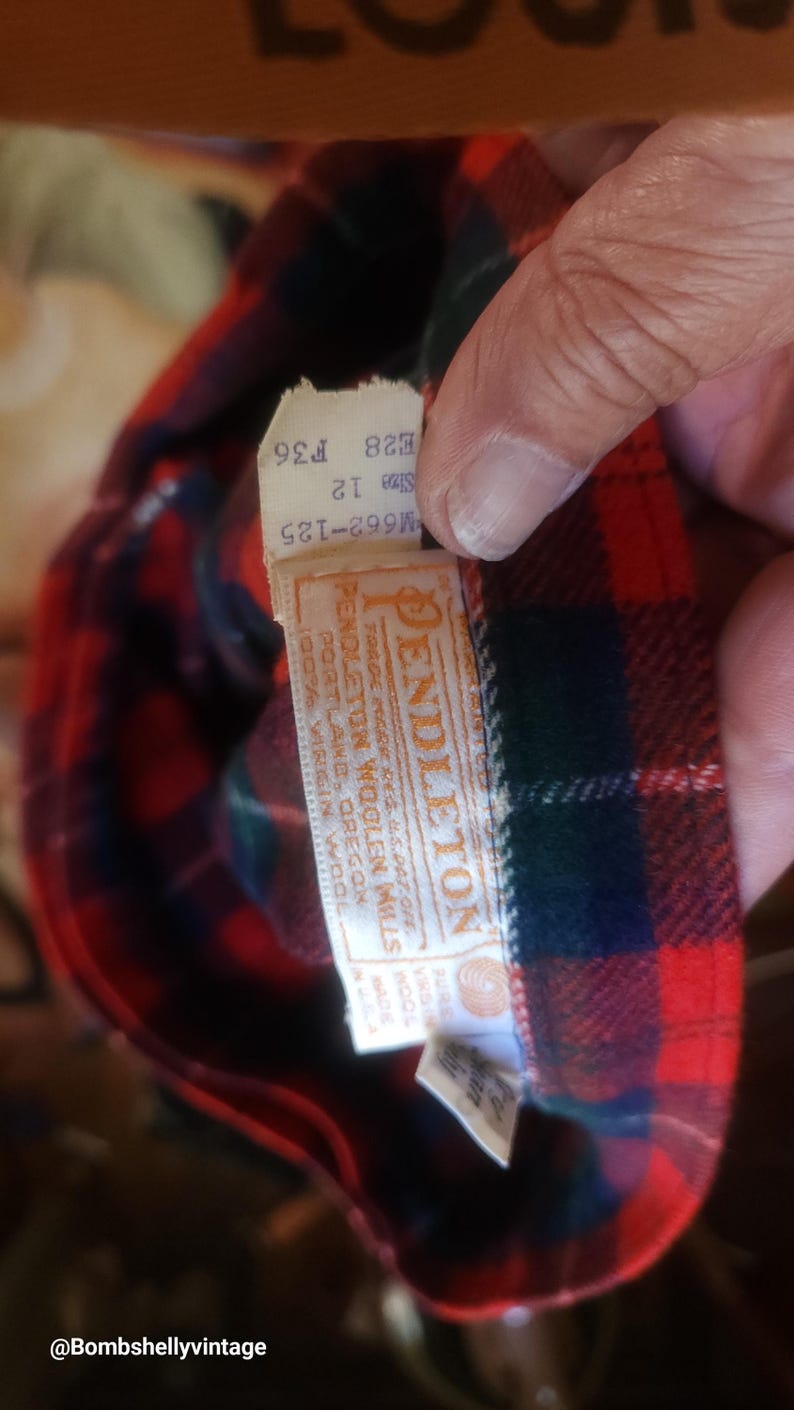 Vintage 70's Pendleton Red Tartan Plaid Wool Wrap Skirt With Back ...