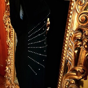 Vintage 60's Sue Gail Black Cocktail Dress With Rhinestone Details - Etsy