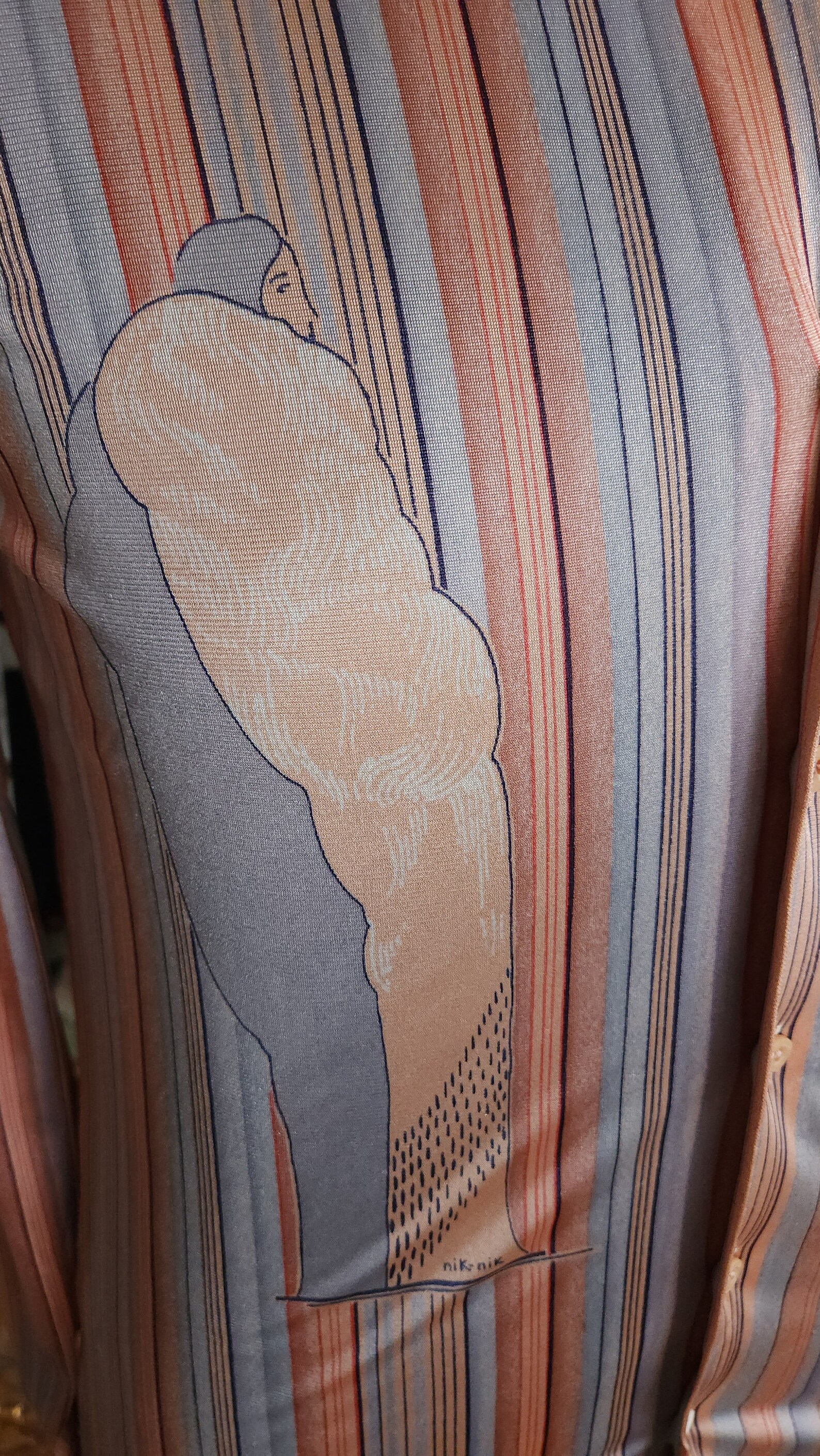 Vintage 70'a Nik-nik Art Deco Disco Shirt Made in Italy - Etsy