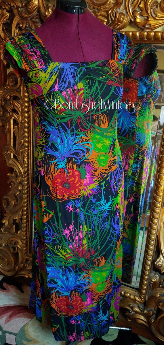 Rare Vintage 60's Blum's-Vogue Chicago Silk Chiffon G… - Gem