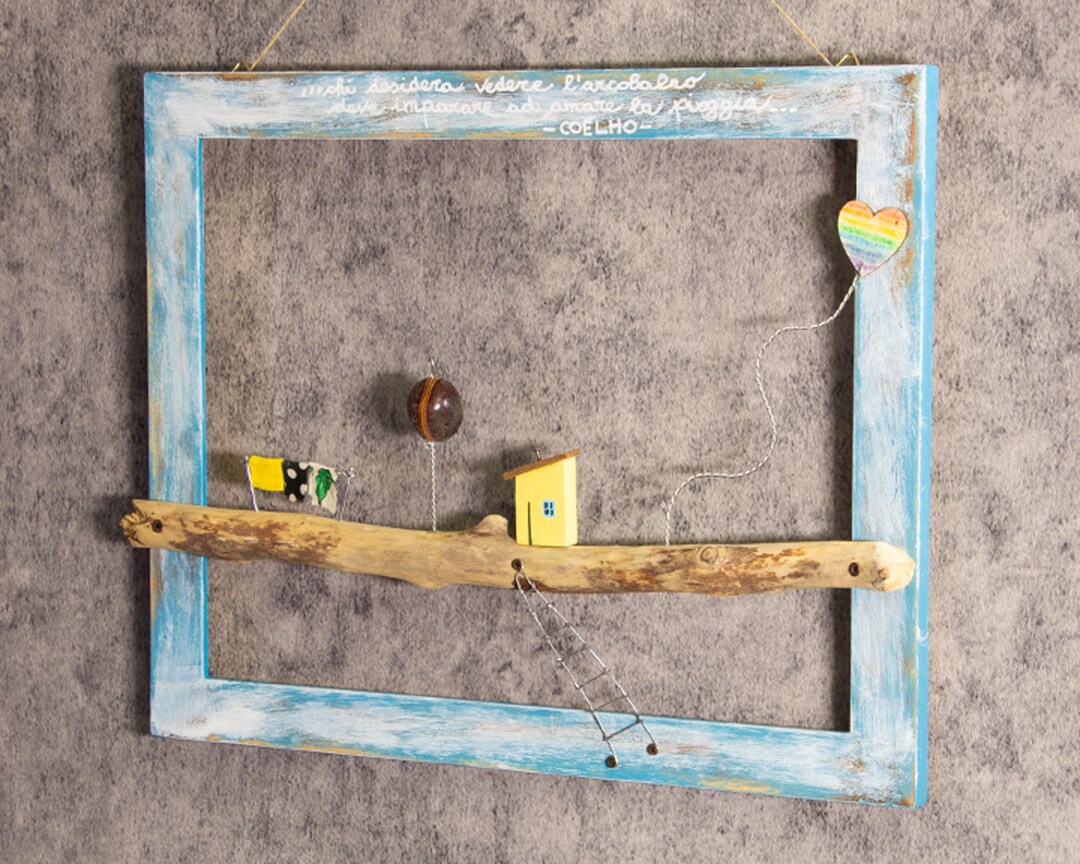 "rainbow" Framework, Wooden Heart, Wooden Frame, Country Landscape ...