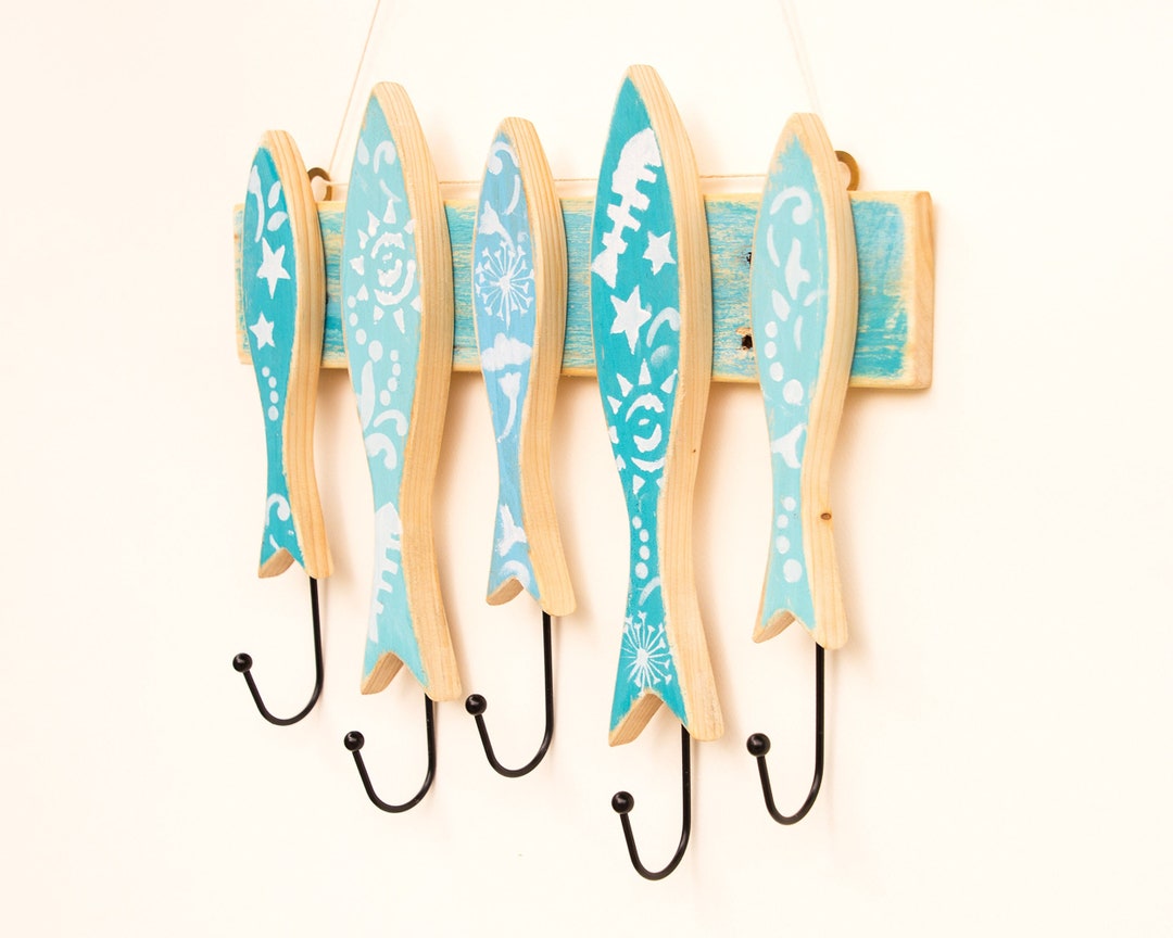 Fish Coat Hanger, Wooden Coat Hanger, Dish Towel Hook, Cabin Hanger ...