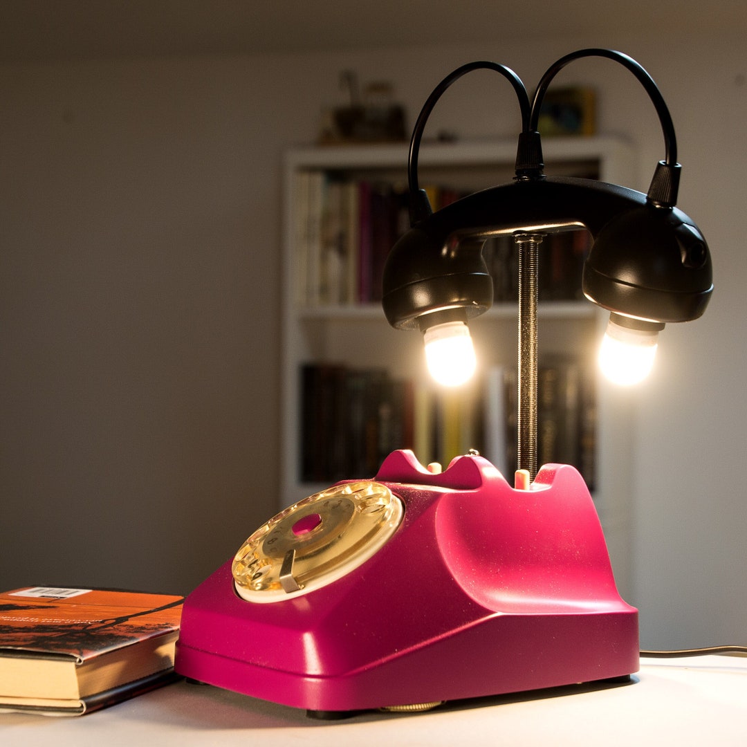 Black Purple Lamp, Table Lamp, Telephone Lamp, Table Lamp, Deep Purple ...