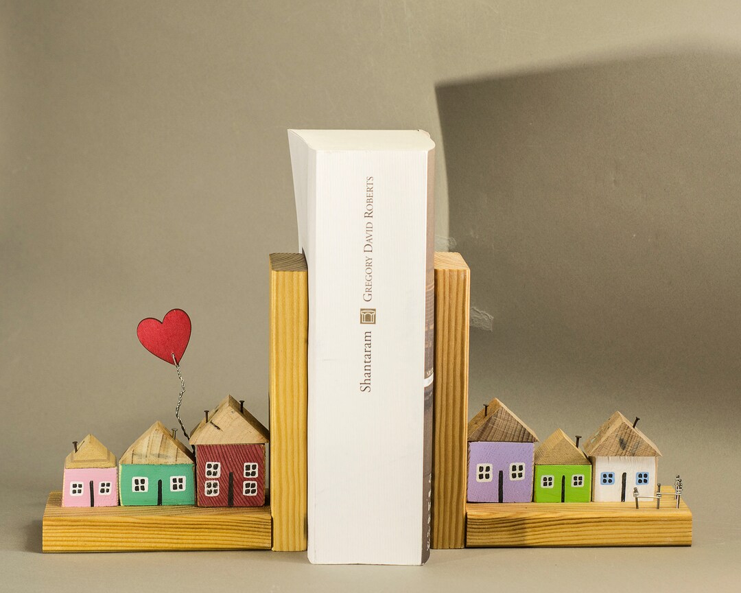 Bookends heart, Bookends, CD Holder, DVD Holder, Village, Library, Home ...