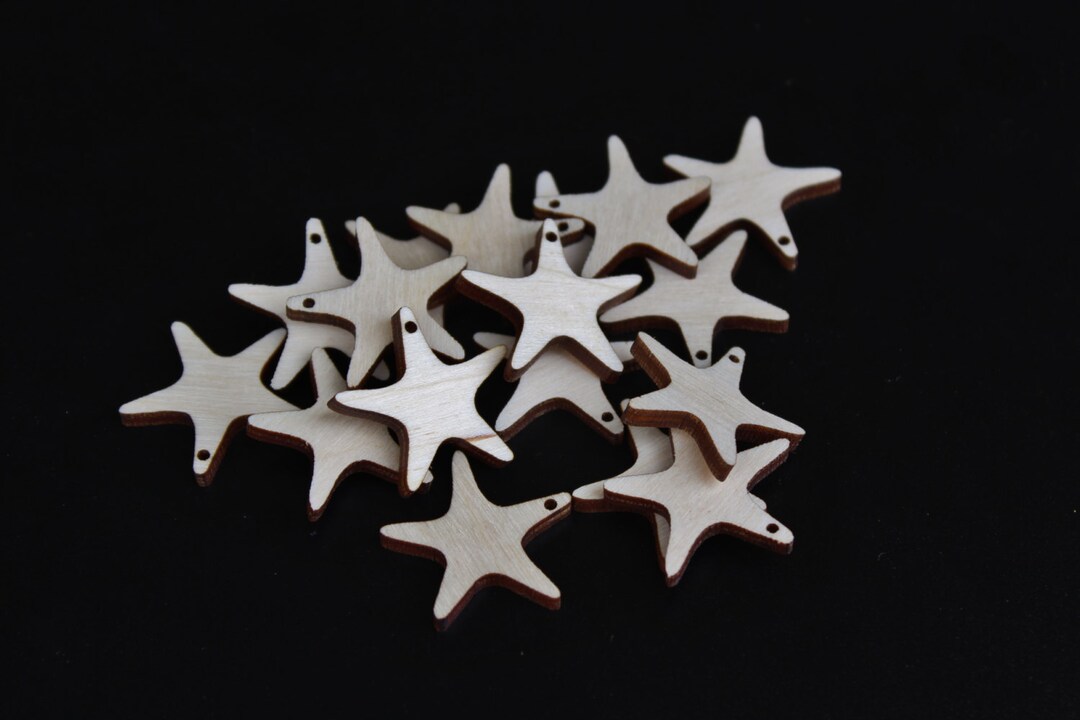 1 Wood Starfish Cutouts, Beach Wedding Decorations, Favor Tags, Wooden ...