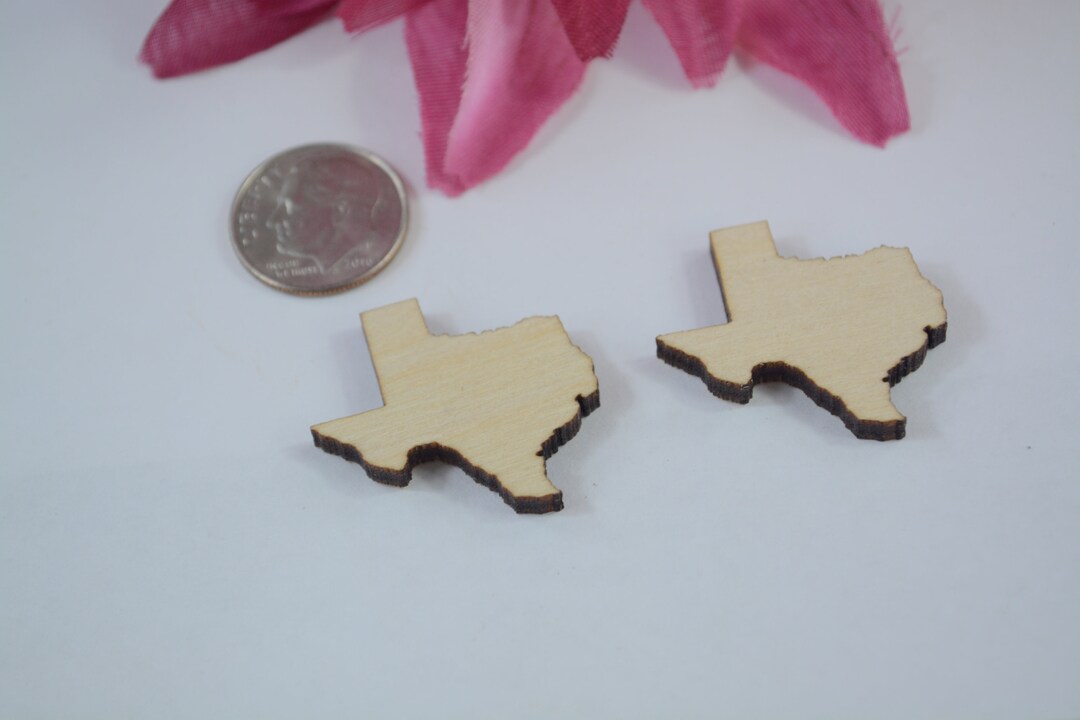1 Texas Cutouts, Bulk Wood Texas Cutouts, Bulk Texas Charms, Bulk State ...