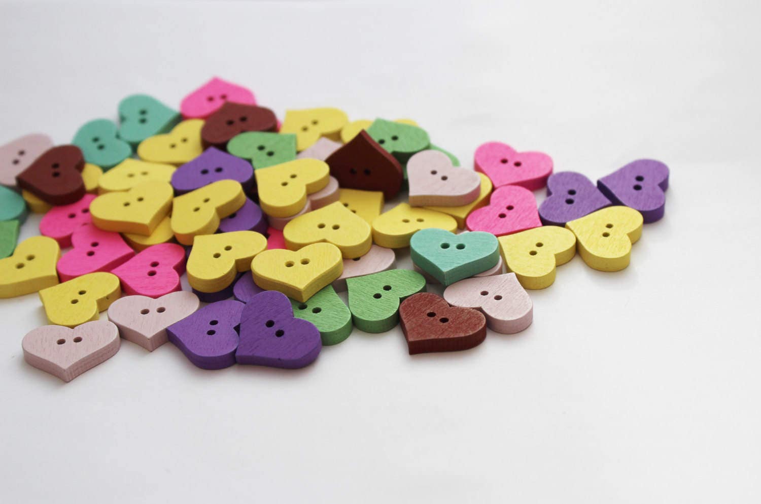 20mm X 16mm Heart Buttons Wooden Buttons Wood Buttons Wood - Etsy