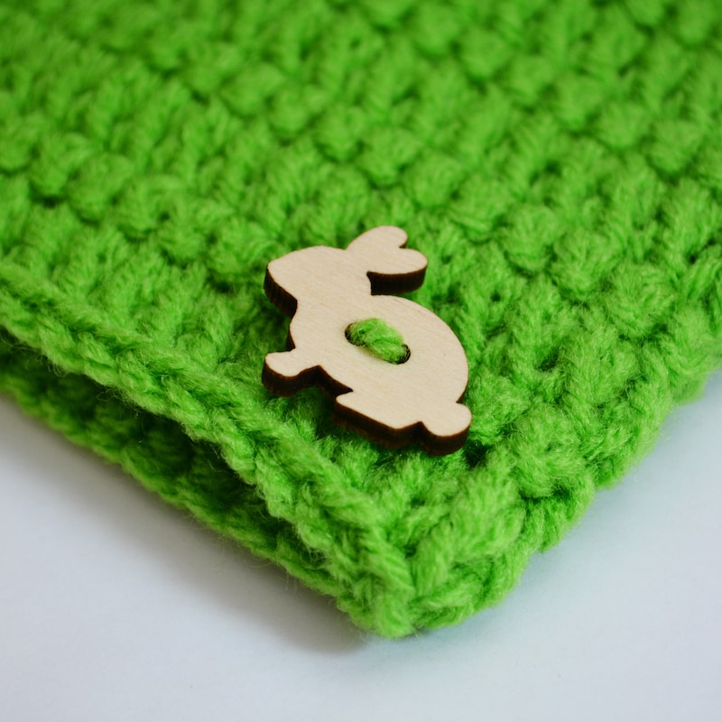 Wood Bunny Buttons - Etsy