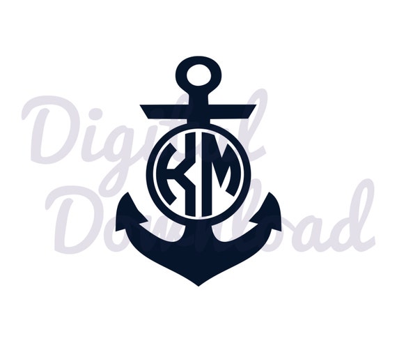 1 .svg File Anchor Monogram Frame Svg Anchor Monogram | Etsy India