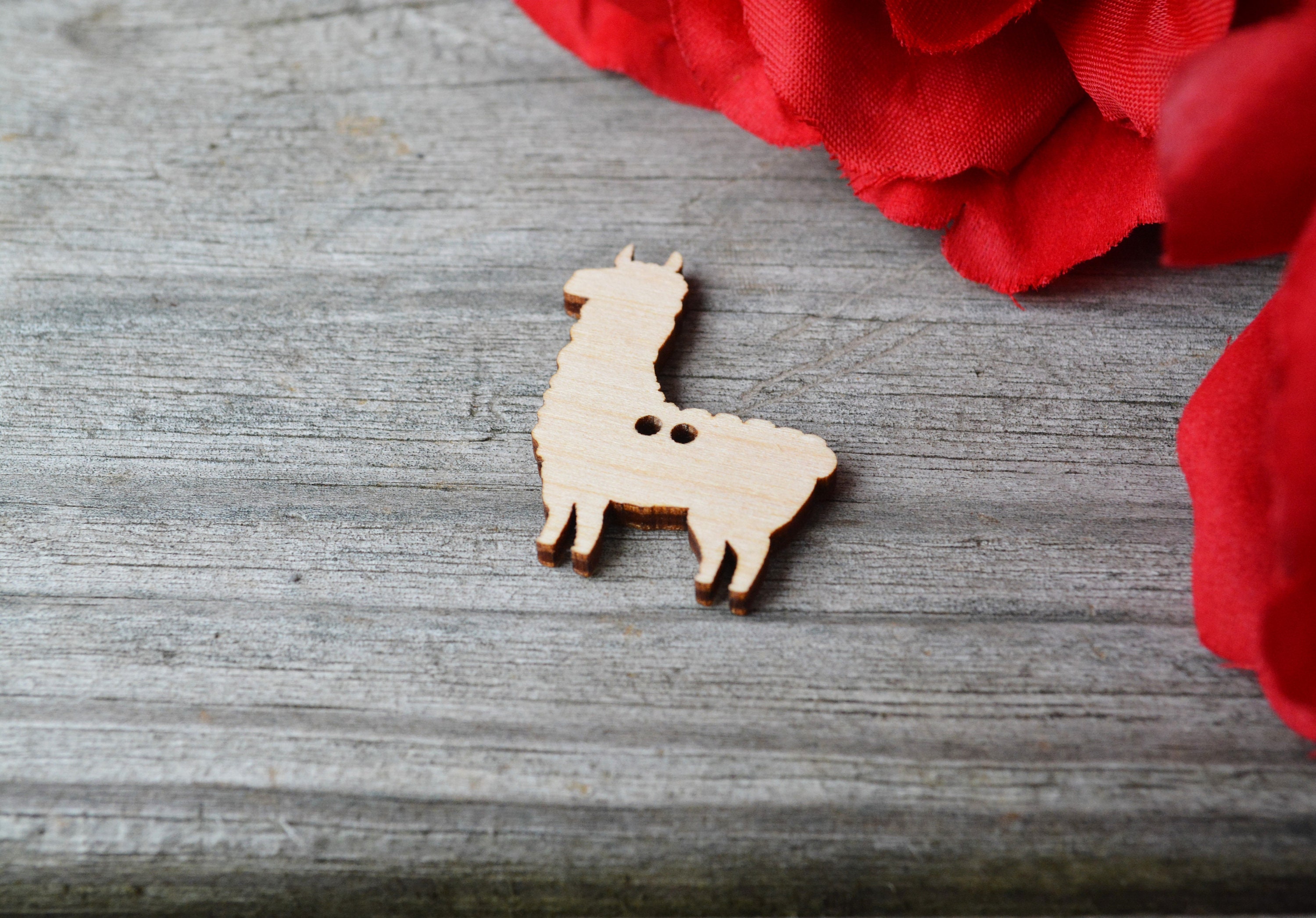 Wood Llama Cutouts, Llama Buttons, Llama Shaped Buttons, Alpaca Cutouts ...