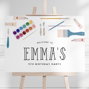 Editable Painting Party Sign Art Party Welcome Sign - Etsy