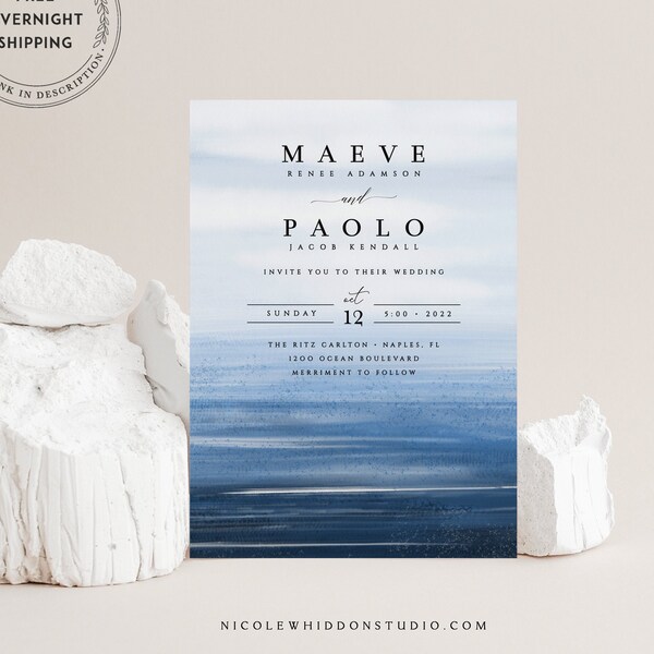 Coastal Invitation Suite - Etsy