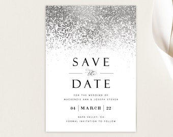 Silver Save the Date | Etsy