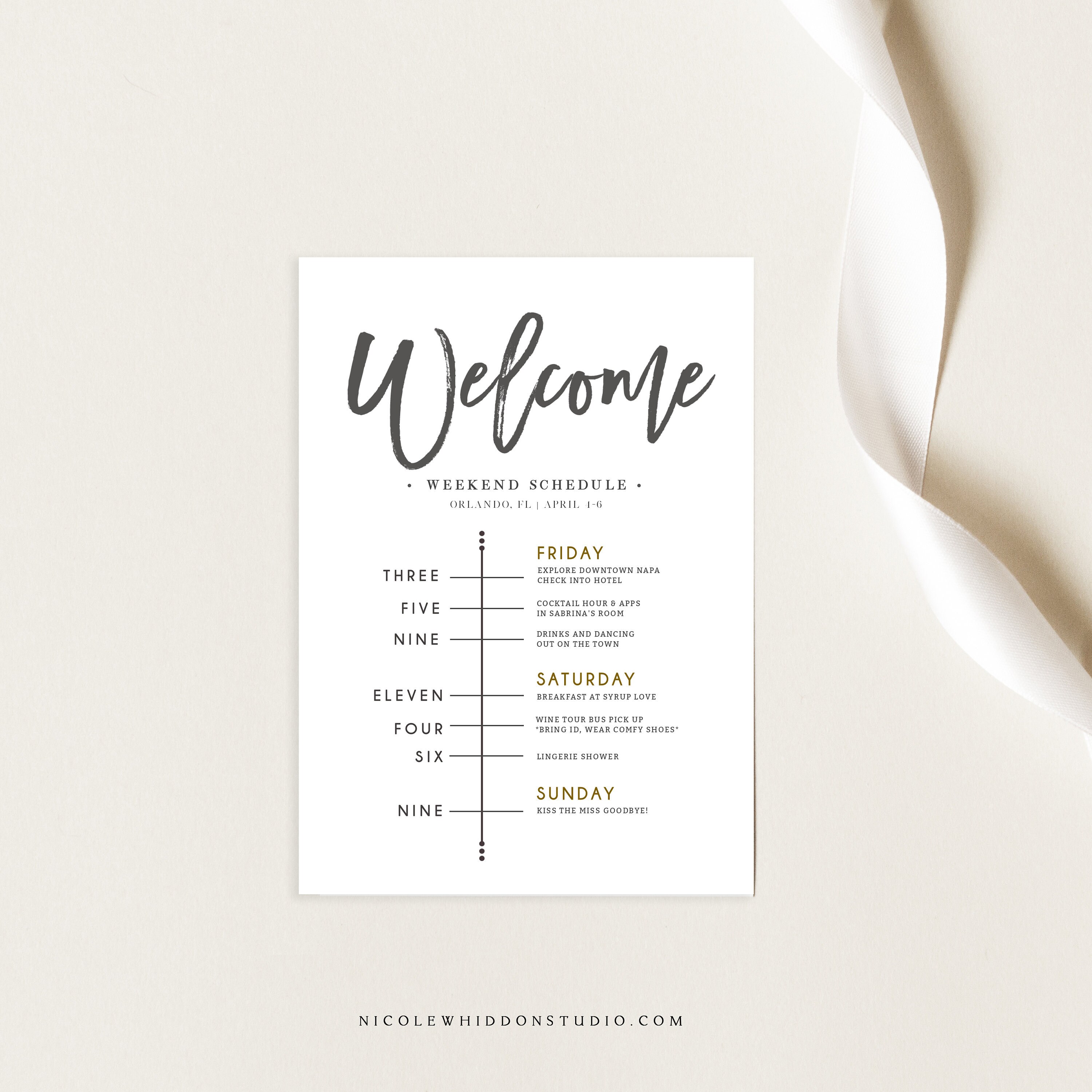 Editable Itinerary Welcome Bag Corporate Retreat Conference - Etsy UK