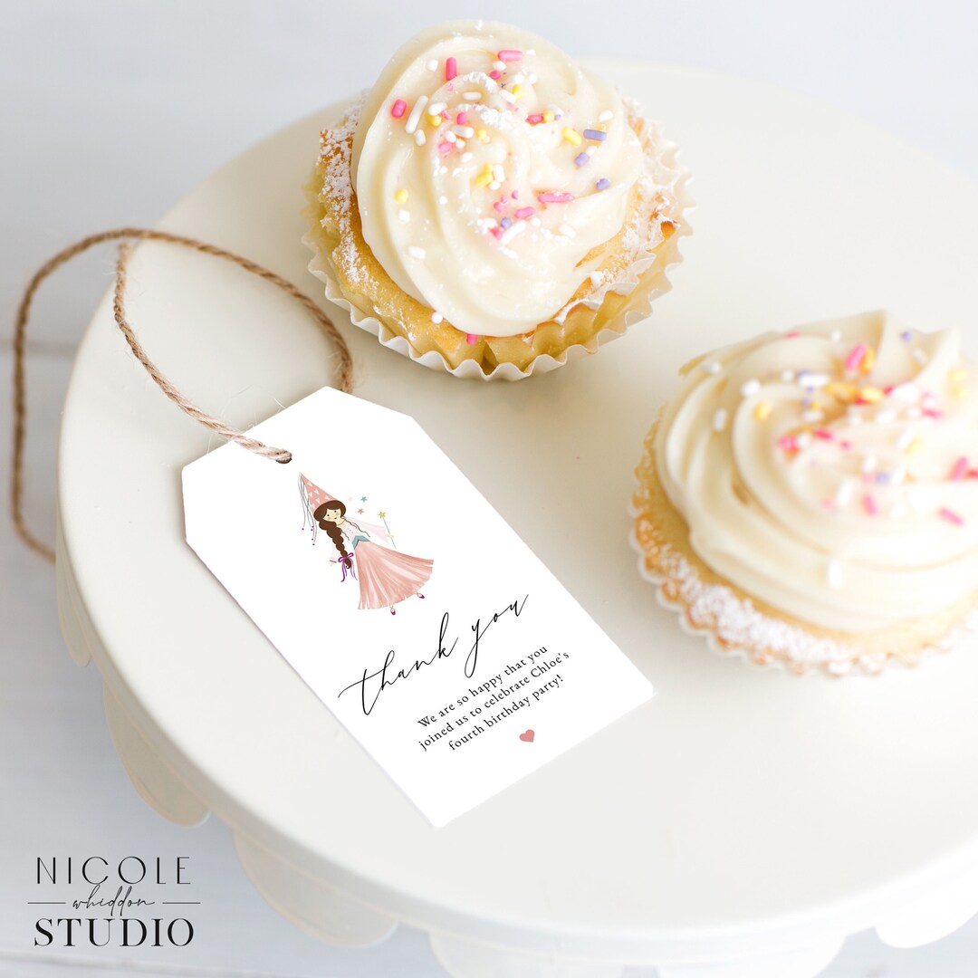 Princess Favor Tag Template, Princess Birthday Favor Tags Printable ...