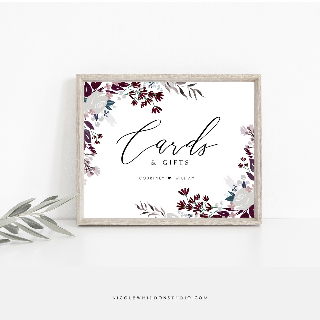 Editable Sign Template 8x10 Cards Sign Wedding Sign - Etsy