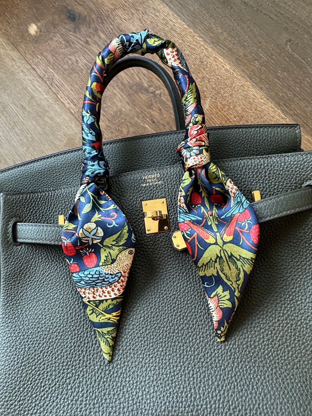 William Morris Strawberry Thief Blue Vintage Floral & Birds Handbag ...