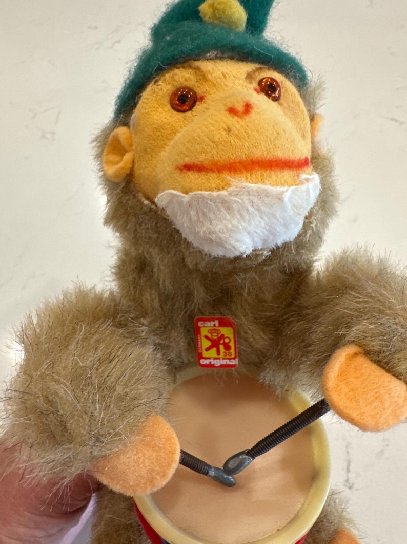 Vintage 1950s Max Carl Wind up Monkey Toy, Green Hat, Nursery Decor - Etsy