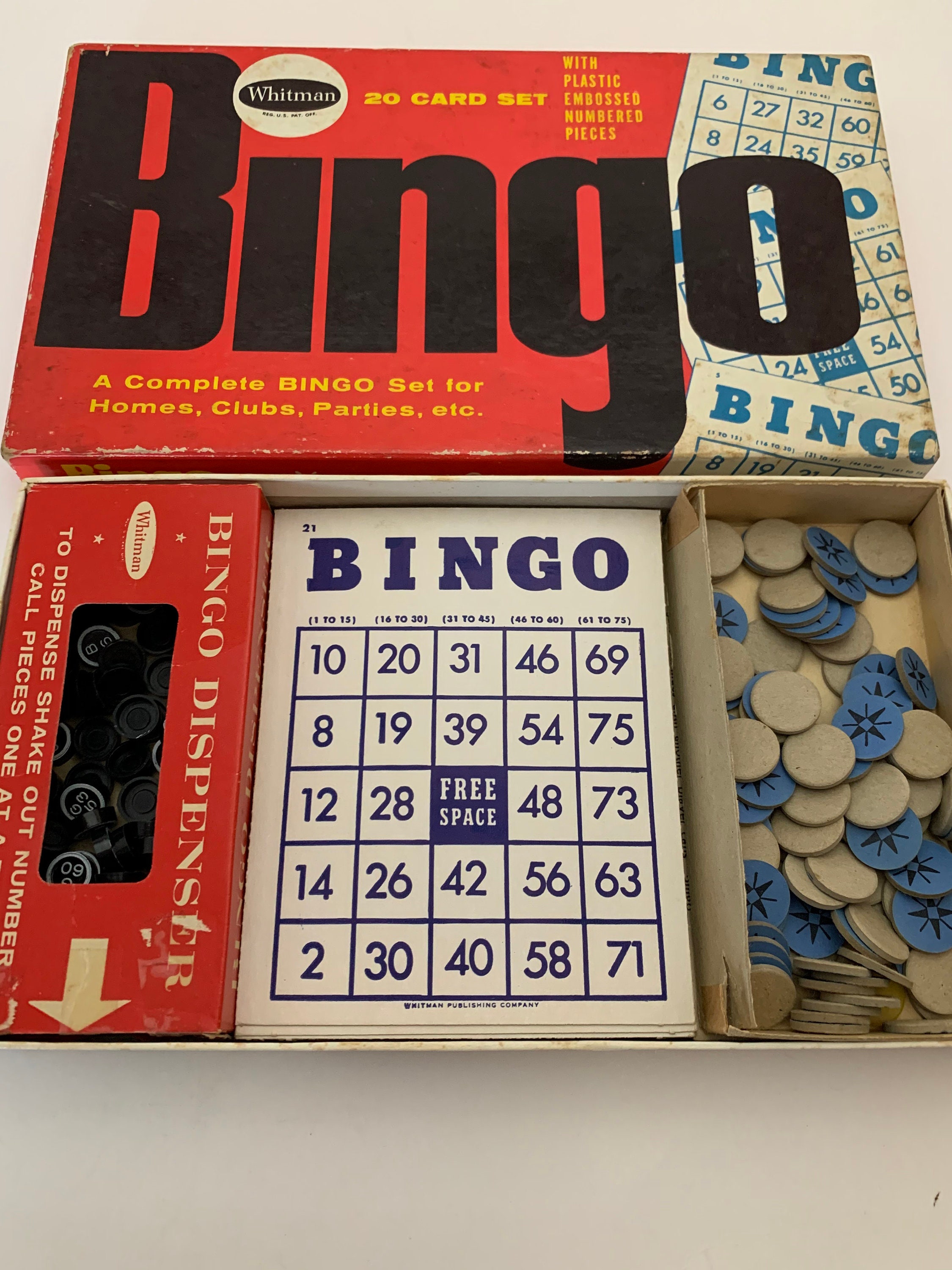 Vintage Whitman Bingo Game, Retro Games, Game Room Decor, Bar Decor ...