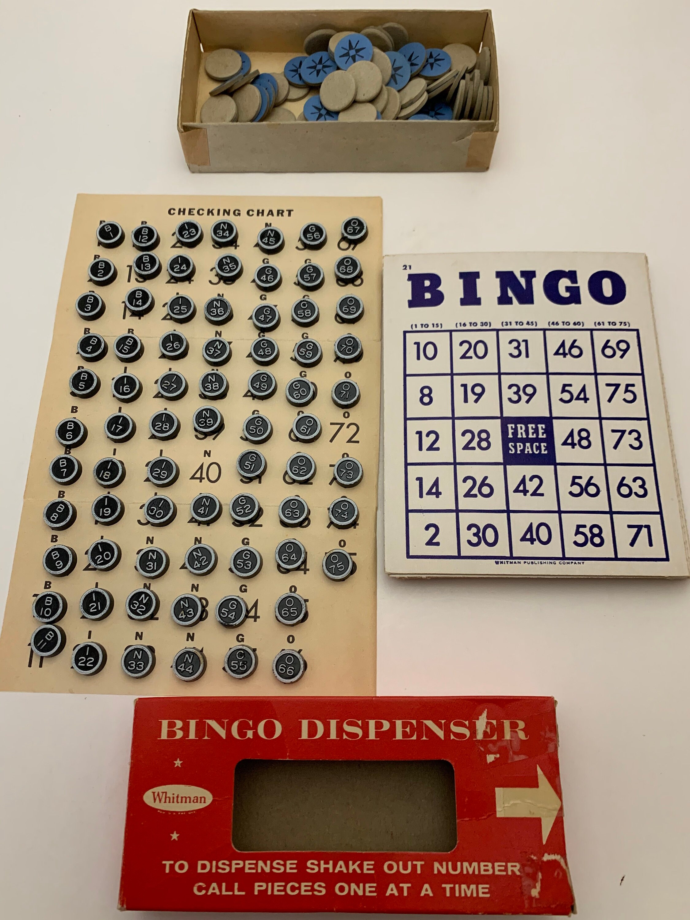 Vintage Whitman Bingo Game, 20 Card Set, Game Room Decor - Etsy