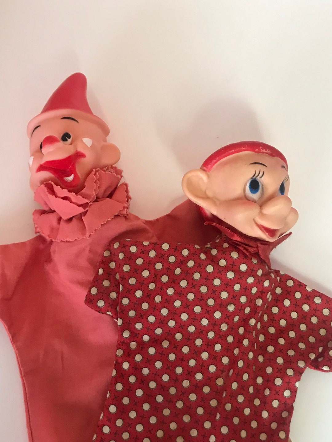 Vintage 1950's Dopey Hand Puppet, Snow White and the Seven Dwarfs Walt ...