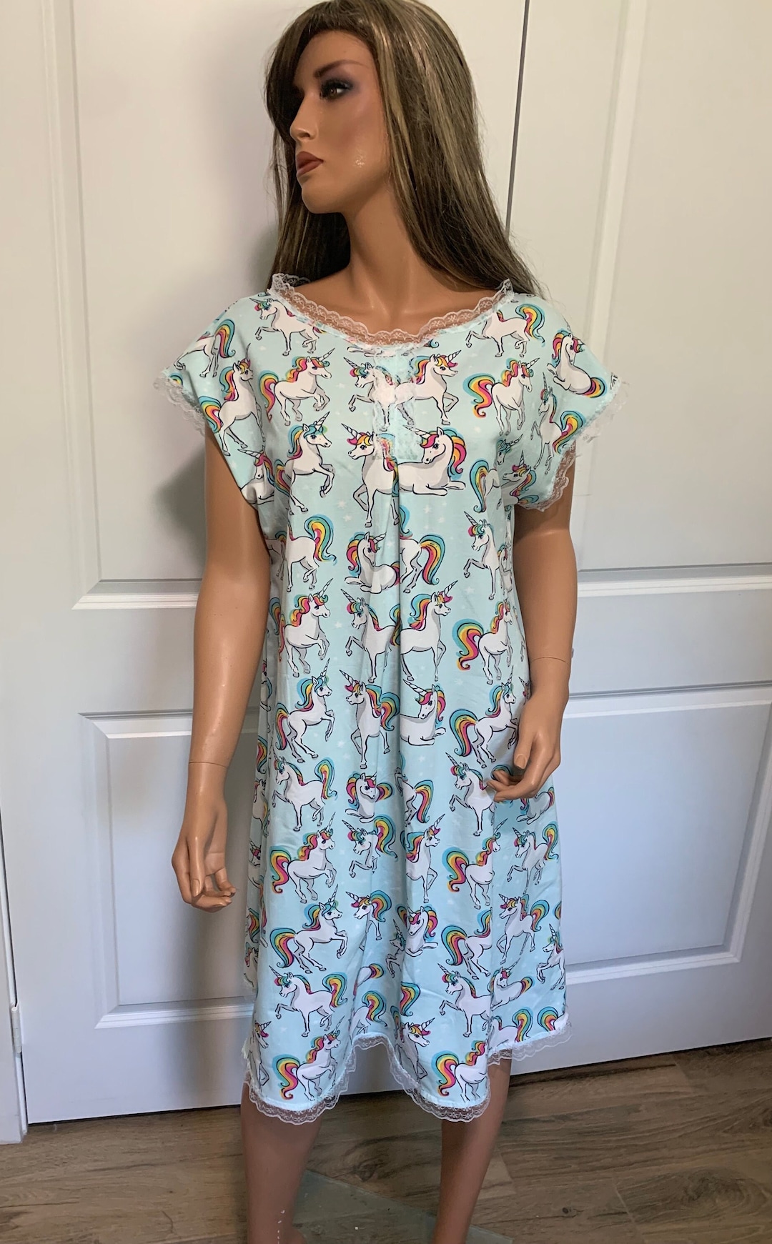 Custom Cotton Knit Woman Nightgown - Etsy