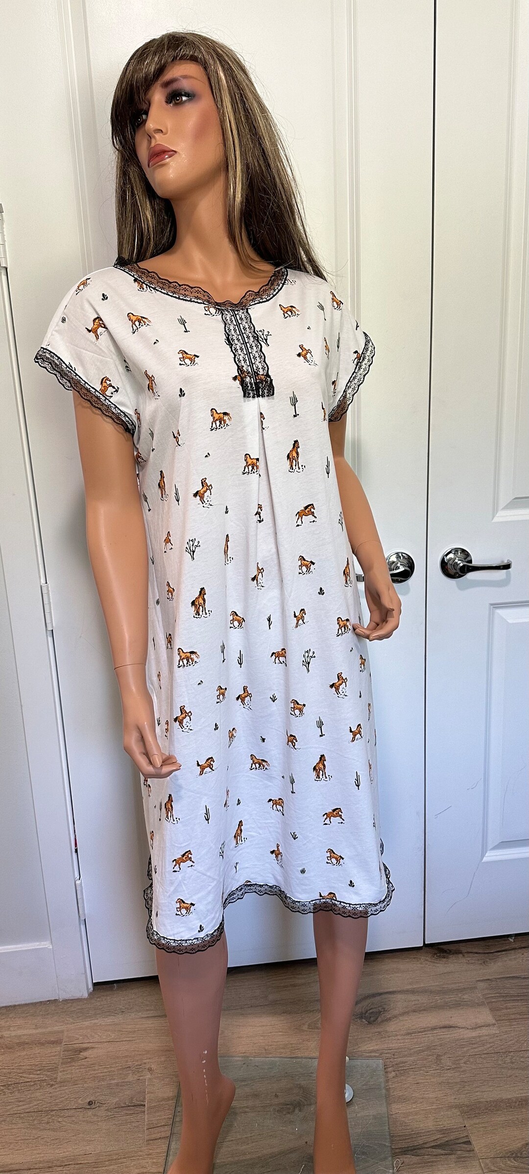Custom Cotton Knit Woman Nightgown - Etsy