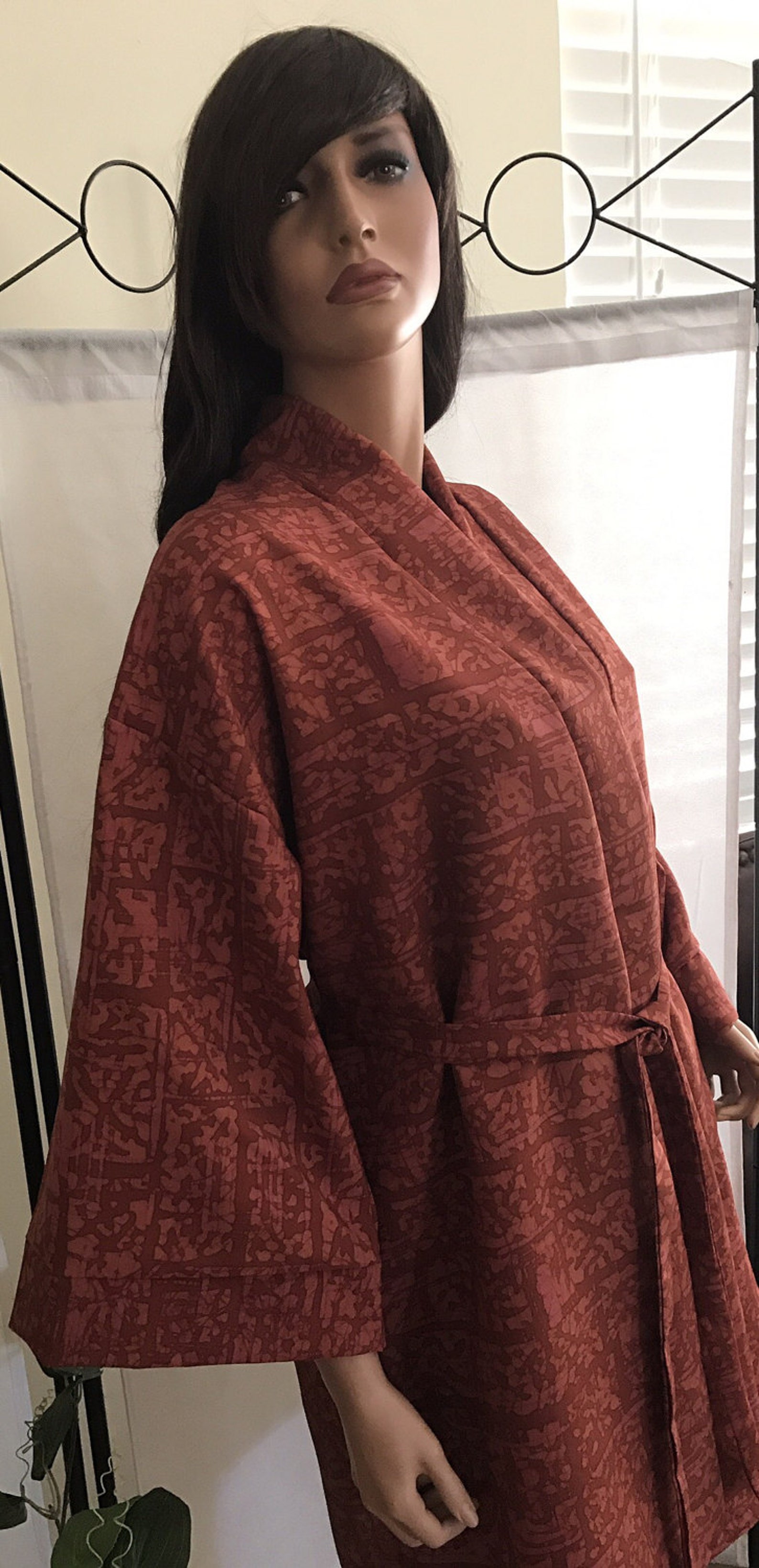 Custom Kimono Robe in Japanese Kimono Fabric Valentine's | Etsy