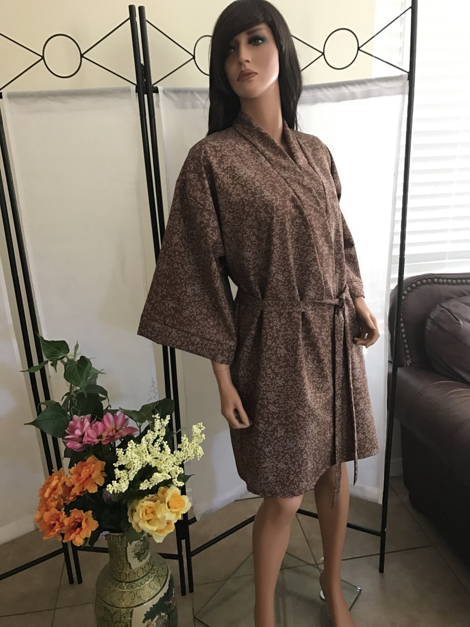 Custom Kimono Robe in Japanese Kimono Fabric Anniversary - Etsy