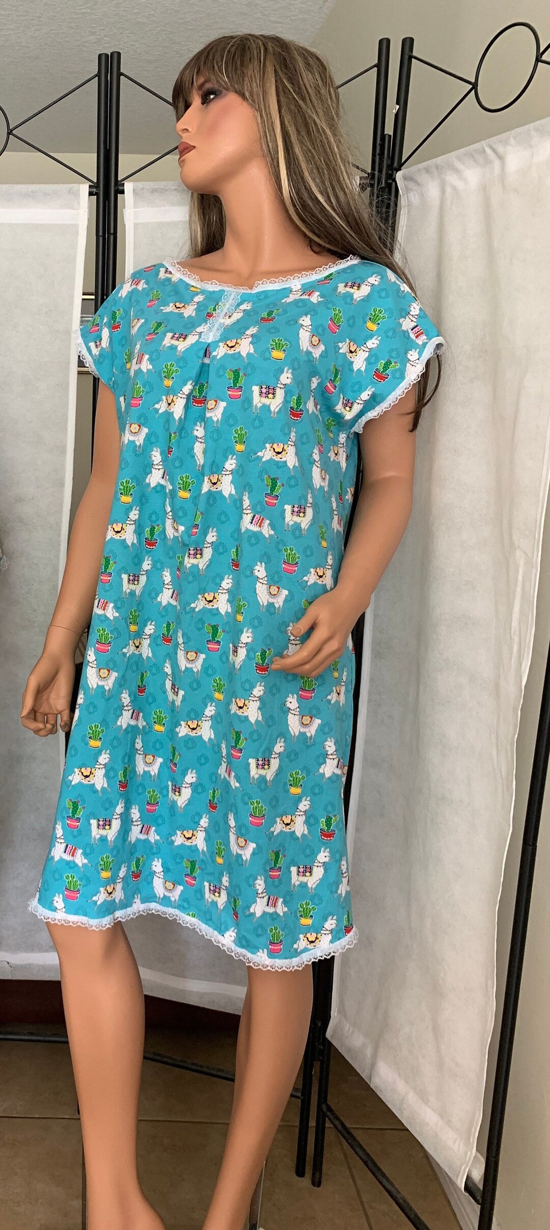 Woman Custom Made Cotton Knit Nightgowns - Etsy