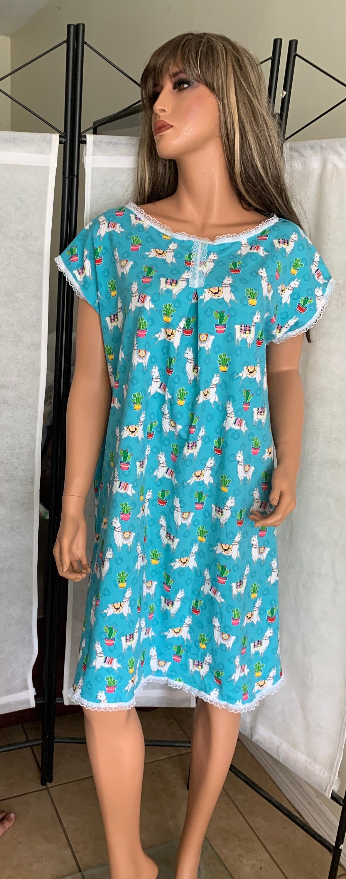 Woman Custom Made Cotton Knit Nightgowns - Etsy