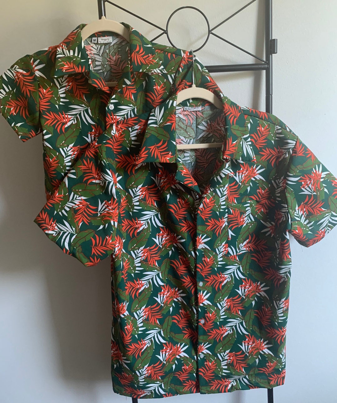 Father and Son Custom Set of Hawaiian Matching Shirts - Etsy