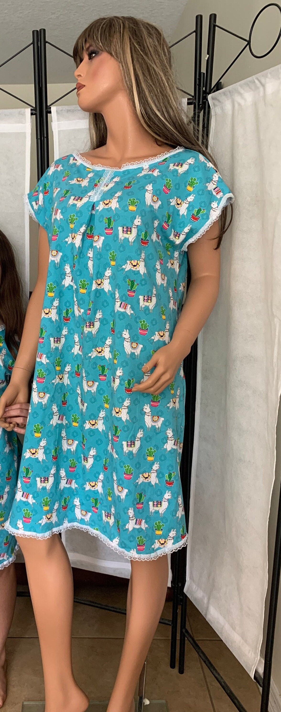 Woman Custom Made Cotton Knit Nightgowns - Etsy