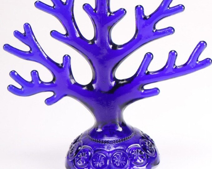 LE Smith Weishar Cobalt Blue Glass Ring Tree or Jewelry Tree. 1980's - Etsy