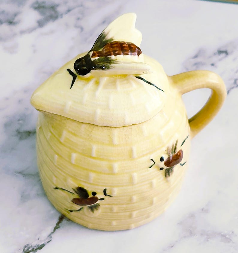 Beehive Creamer or Honey Pitcher With Bees Vintage 60s 70s - Etsy