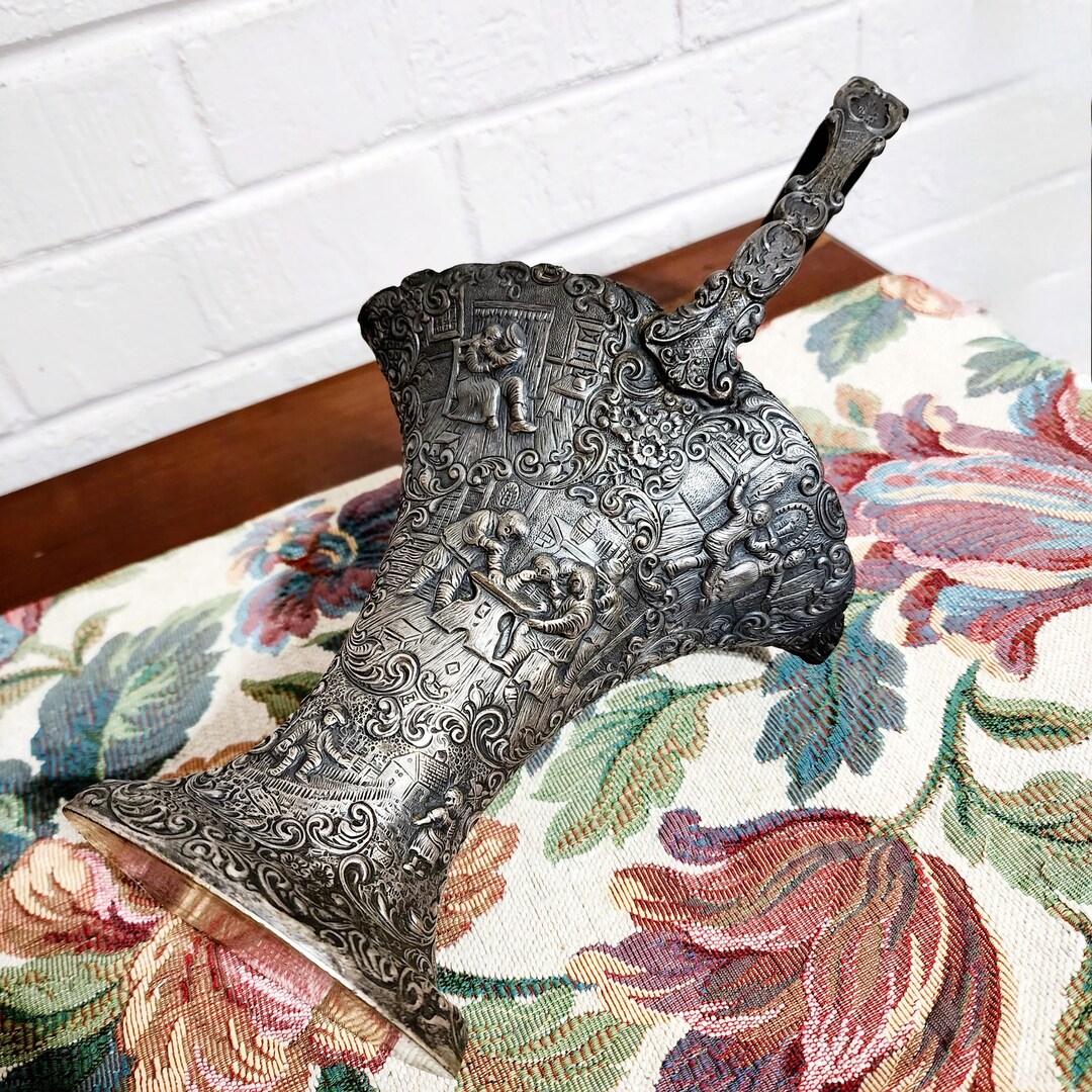 Barbour Wedding Basket in Repousse Silver Plate With Colonial Tavern ...