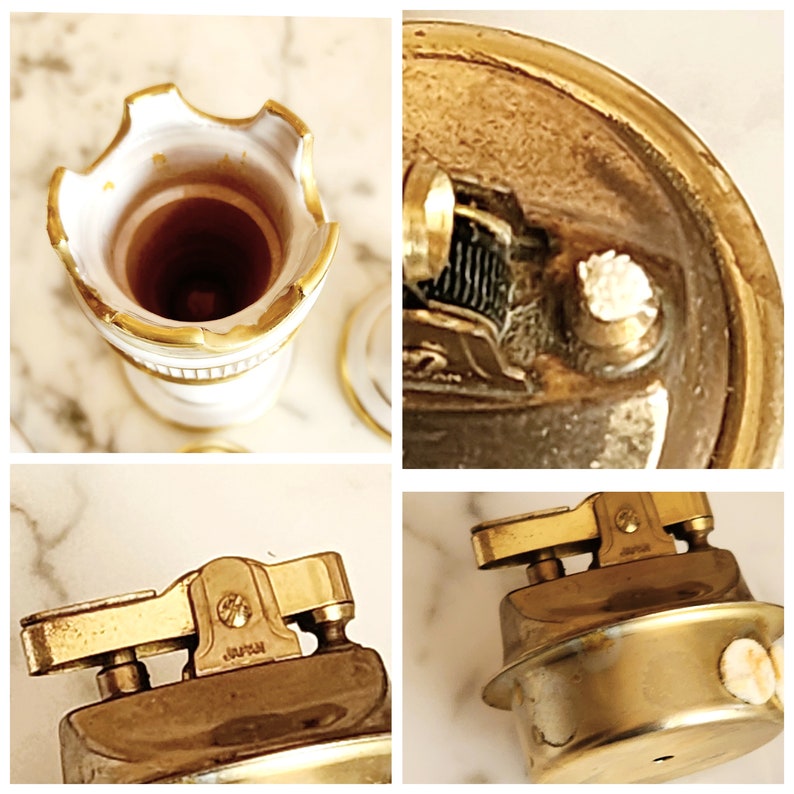 JB Hirsch MCM Italian Pottery Tobacciana Set: Ashtray, Lighter, Snuffer ...